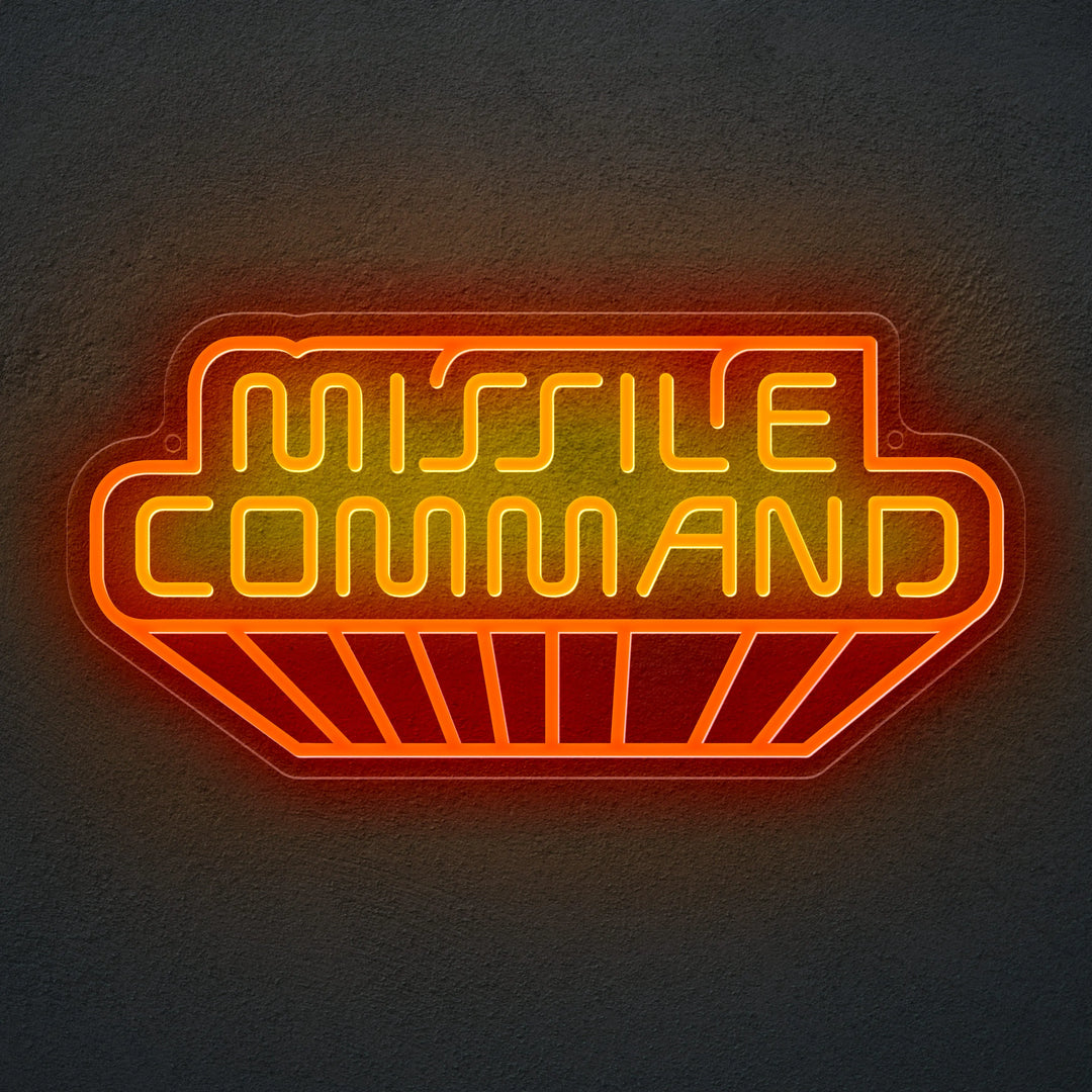 Missile Command Neon LED Sign (15.8” x 7.7”) – Atari®