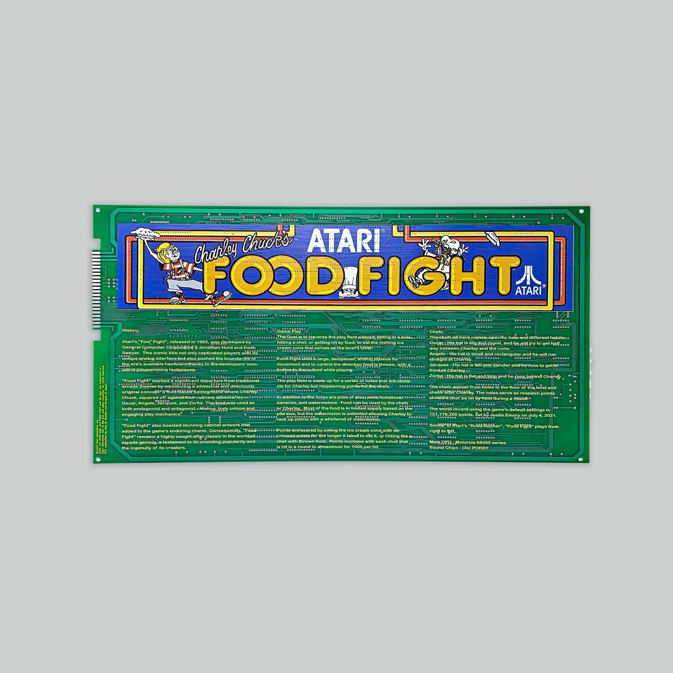 Food Fight Reproduction PCB - Official Atari Printed Circuit Boards ...
