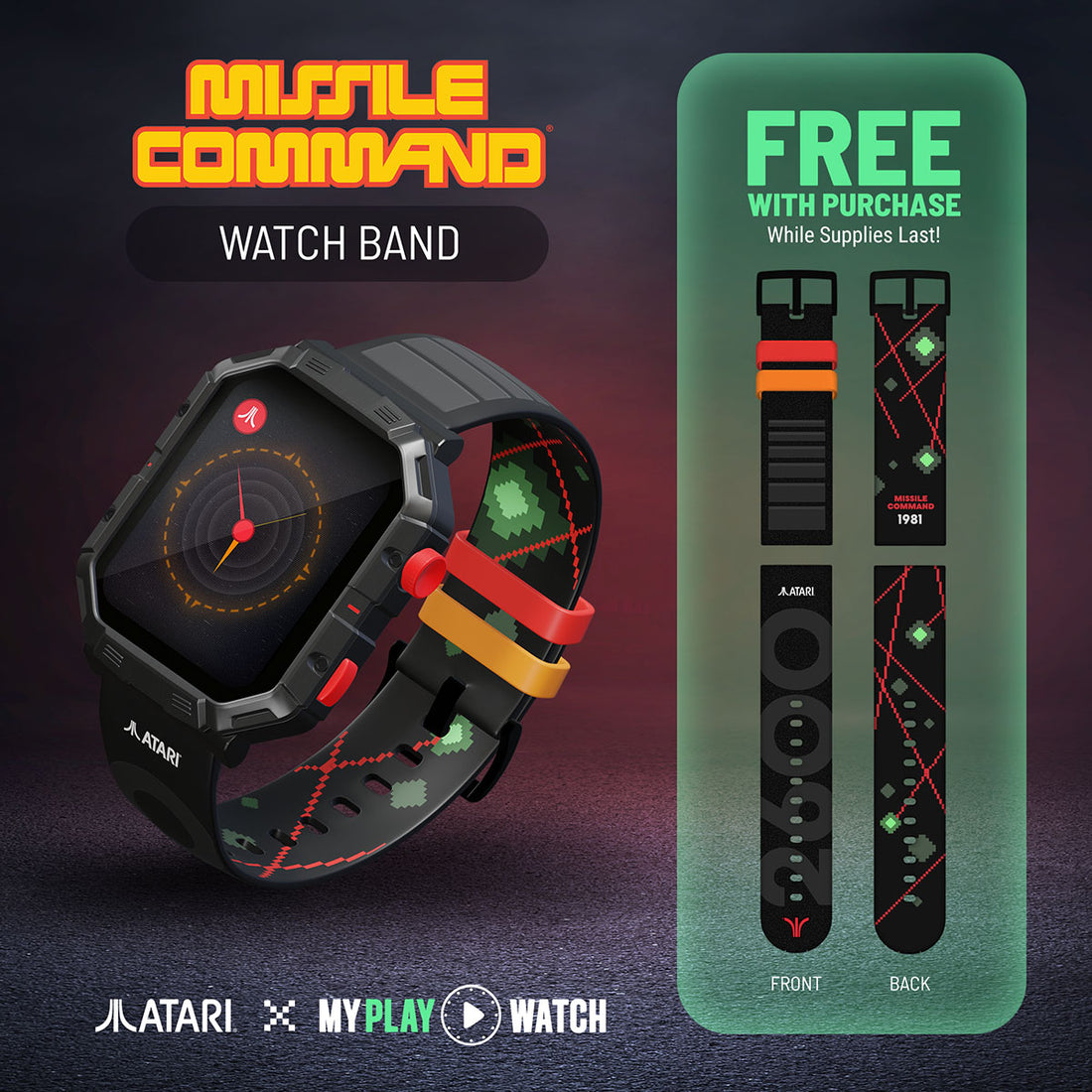 Atari 2600 My Play Watch + Free Limited Edition Band – Atari®